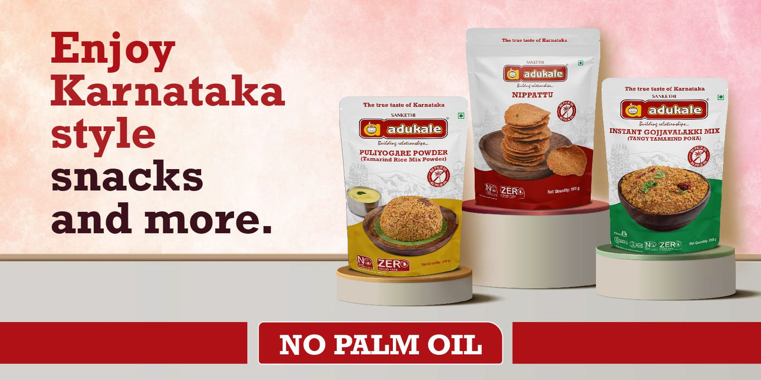 Adukale - The Taste of Sankethi Cuisine - Snacks, Instants, and More